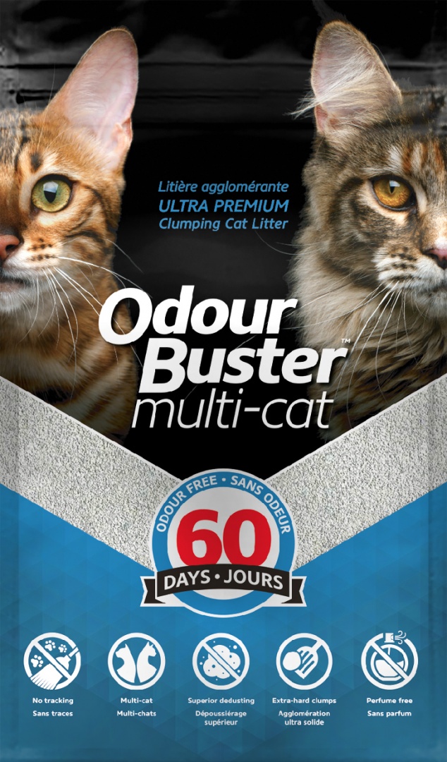 Arena Sanitaria Odour Buster multi-cat 12 kg | Faunalandia | La tienda ...